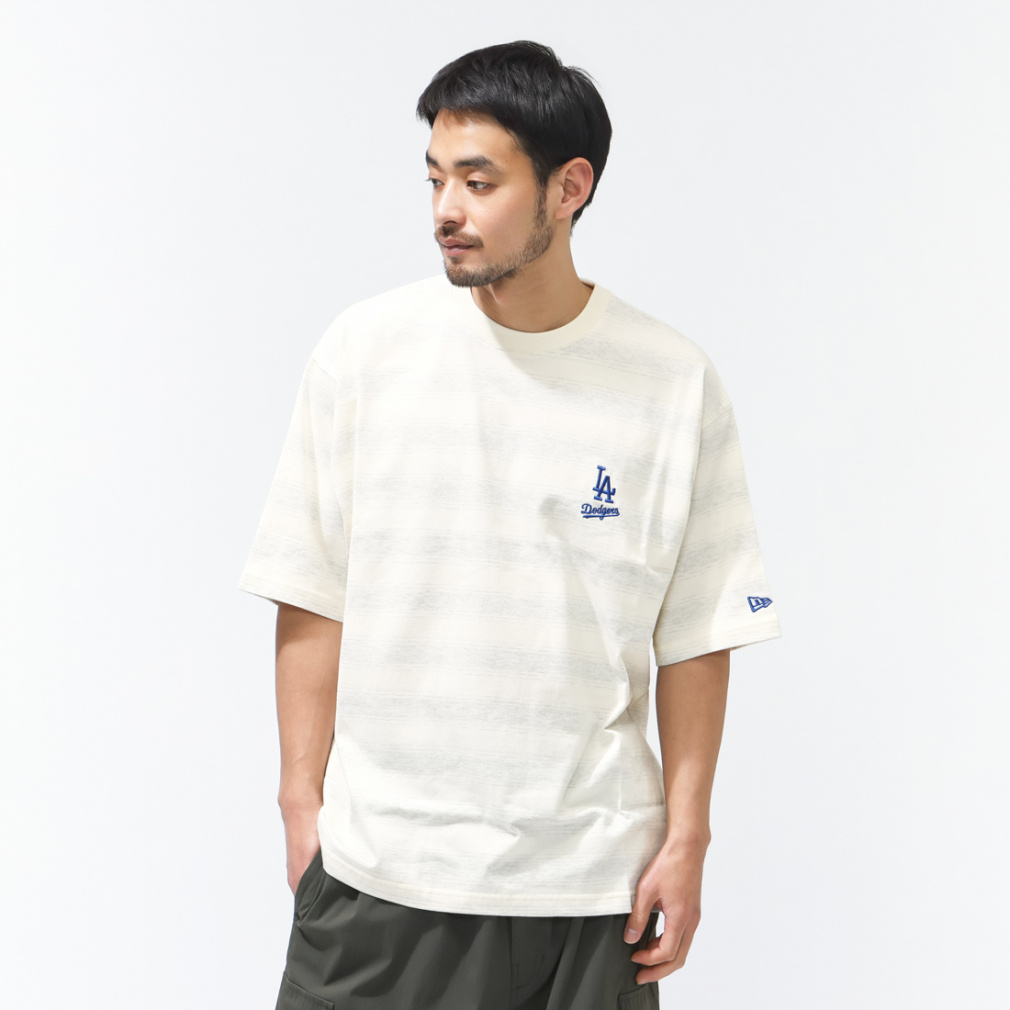 ニューエラ メンズ 半袖 Tシャツ SS OS BORDER TEE LOSDOD OWHI 14856683 スポーツウェア ： ホワイト ...