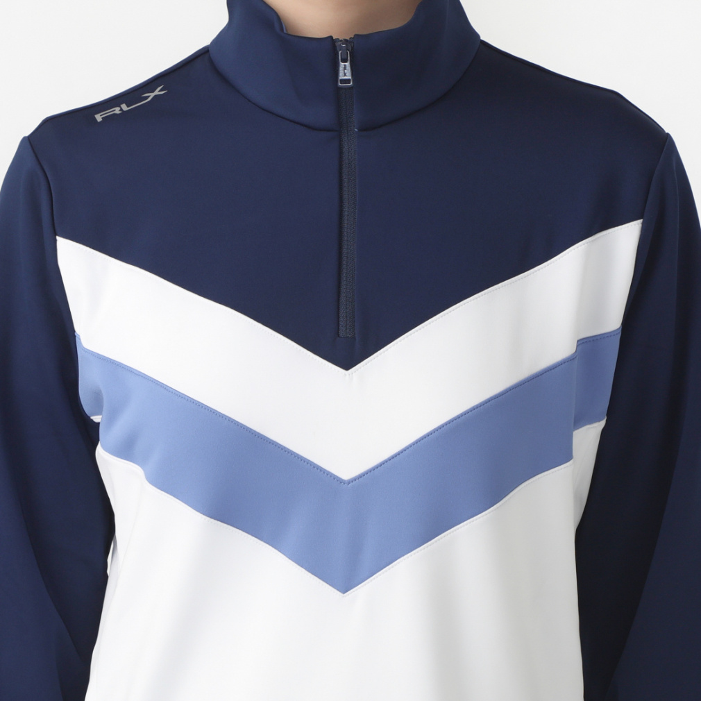 ラルフローレン レディース ゴルフウェア 長袖シャツ 秋 冬 ストライプド インターロック クォータージップ プルオーバー (FW24 ...